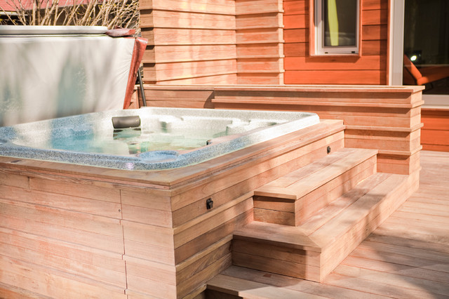 Ipe Deck and Hot Tub Cladding - Modern - Terrace - Toronto - by TVELT ...