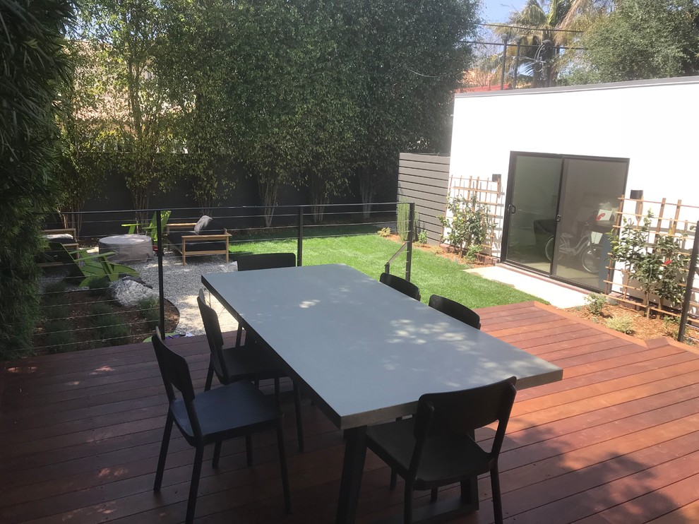 IPE deck with Iron cable railing - Modern - Terrace - Los Angeles - by ...