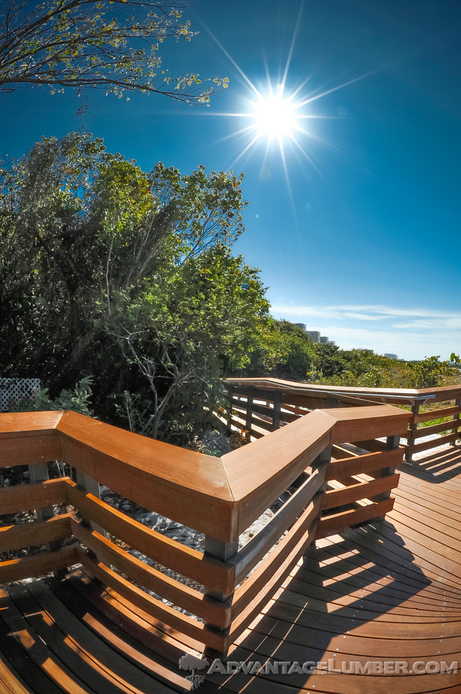 Ipe Handrail and Boardwalk - Traditional - Deck - Miami - by ...