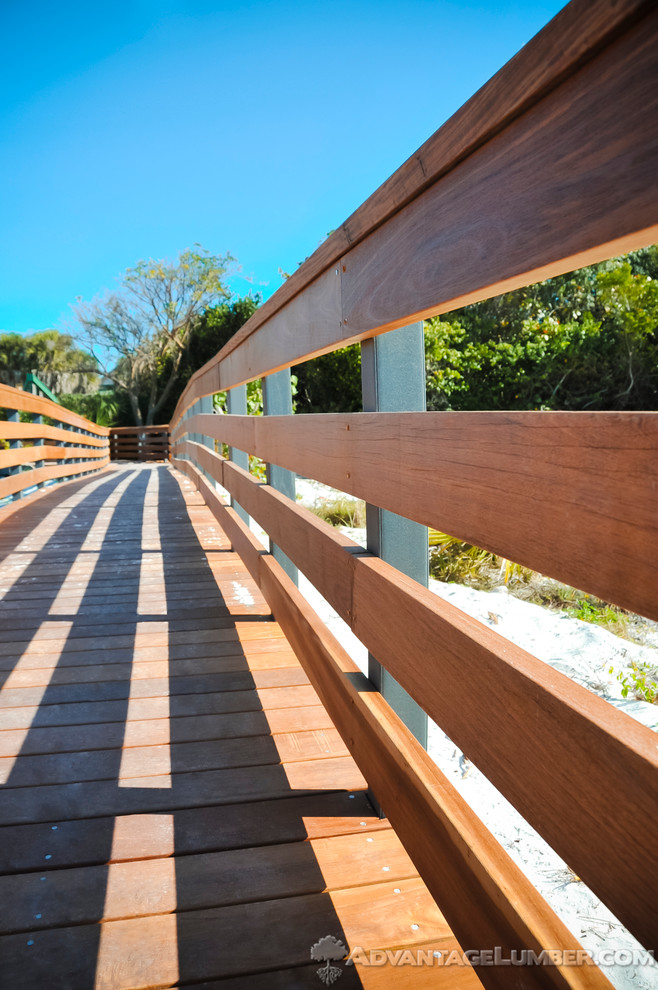 Ipe Railing and Boardwalk - Traditional - Terrace - Miami - by ...