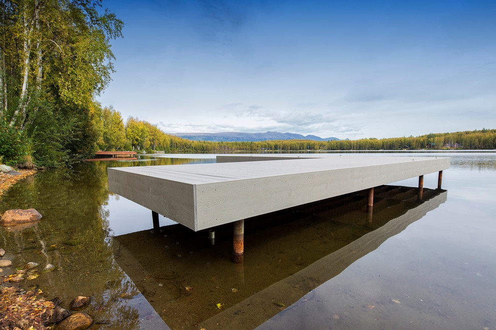 L-Shaped Trex Dock in Wasilla, Alaska by Treeline Construction ...