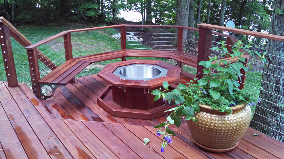 Lake Gaston, NC: Ipe Railing System with Cable & Fittings - Tropical ...