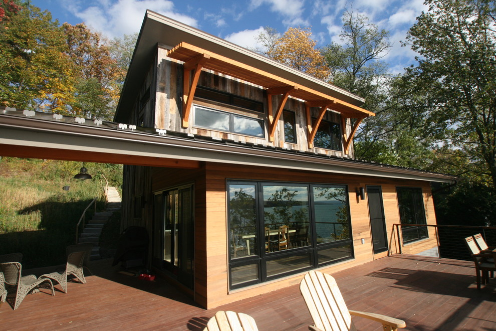 Lakeside Timber Frame Home - Deck - New York - by New Energy Works ...
