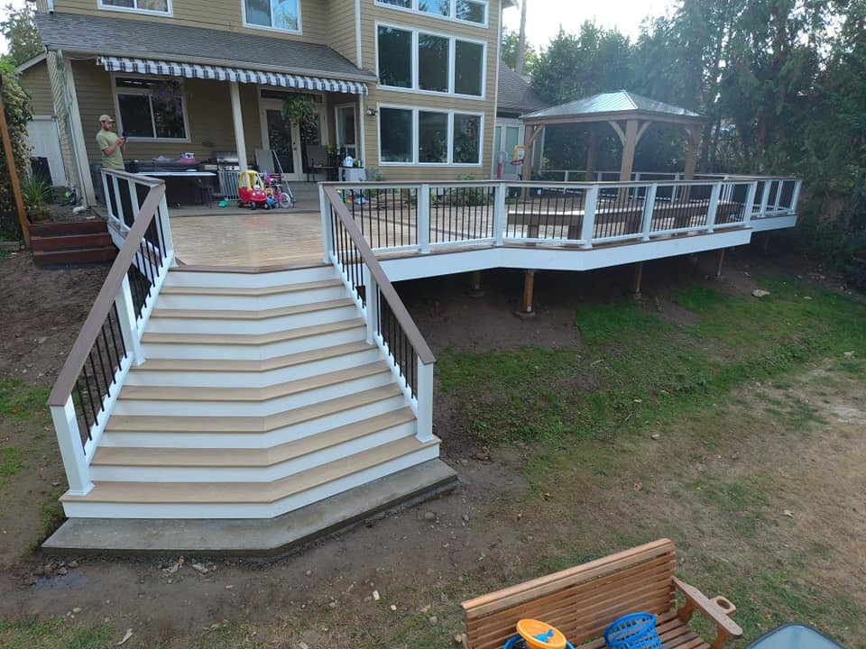 Large Auburn Lake Front Deck - Beach Style - Deck - Seattle - by Zia ...