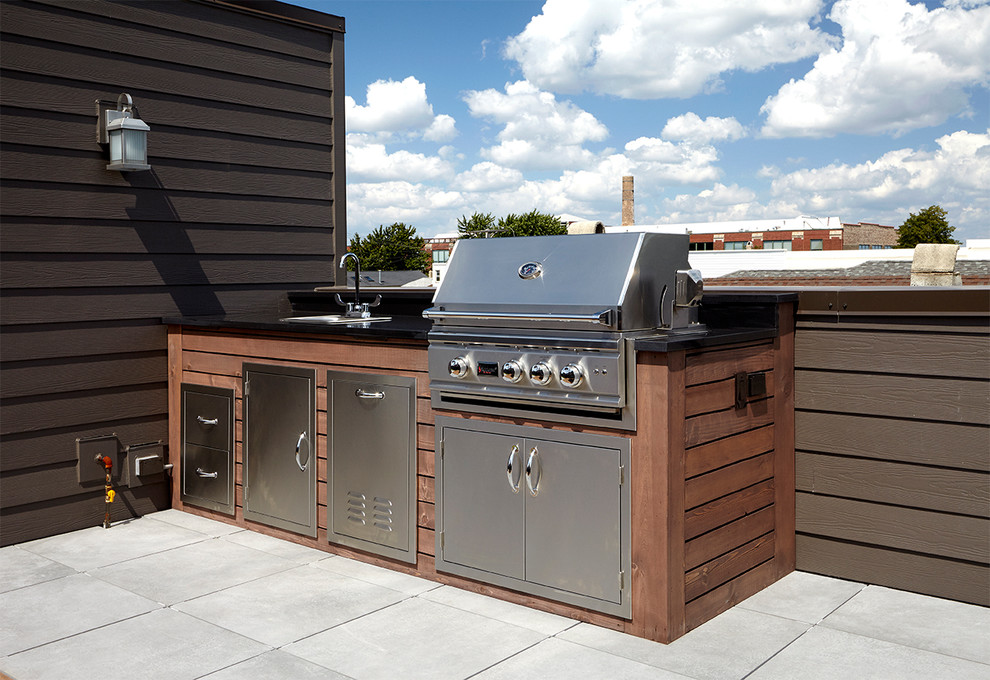 Logan Square Rooftop Deck - Contemporáneo - Terraza y balcón - Chicago ...