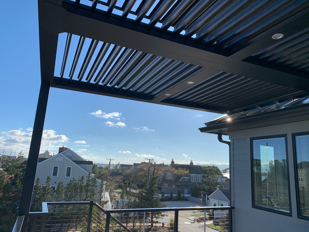Louvered Roof System - Modern - Terrace - Newark - by Majestic Outdoor ...