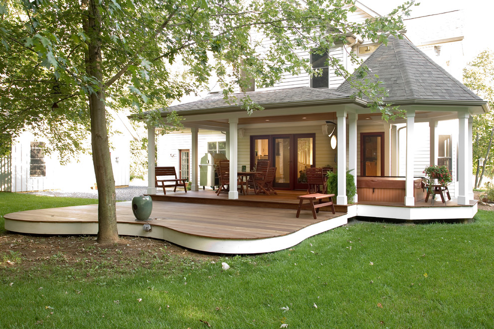 Luxury Deck Remodel with Hot Tub Jacuzzi - Traditional - Deck ...