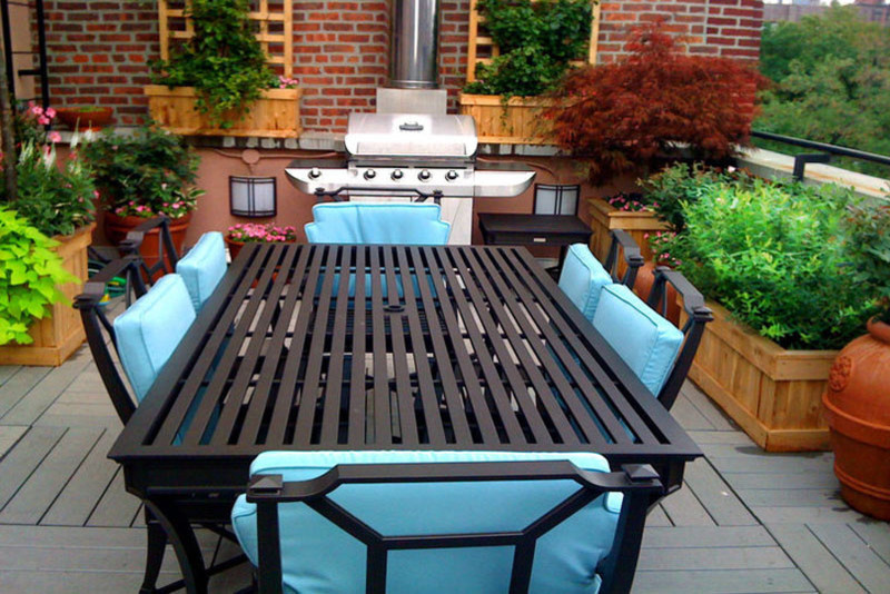 Manhattan Terrace Design: Roof Garden, Planter Boxes, Outdoor Seating ...