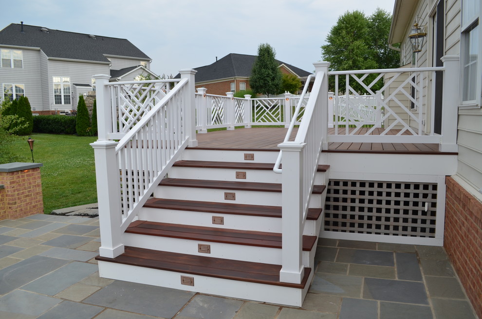 Massaranduba Deck with Chippendale Railings - Traditional - Deck - DC ...
