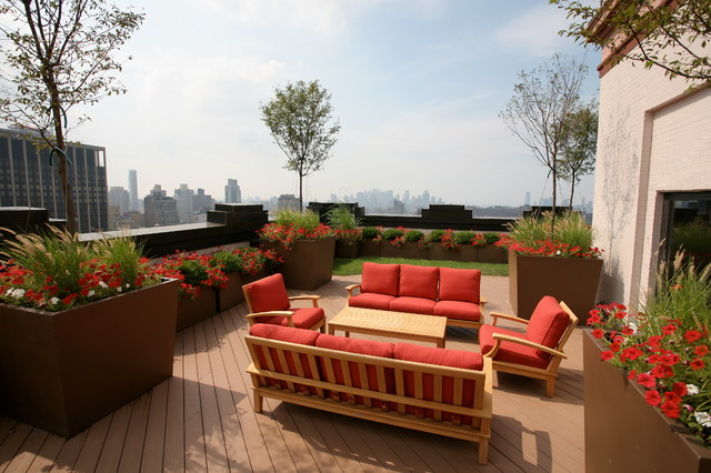 Midtown NYC Rooftop Embellishment - Moderne - Terrasse en Bois - New ...