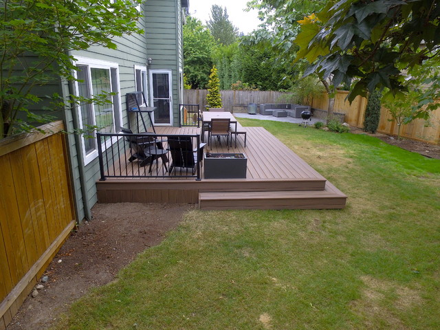 Modern Deck Install in New Castle, Bellevue - Transitional - Deck ...