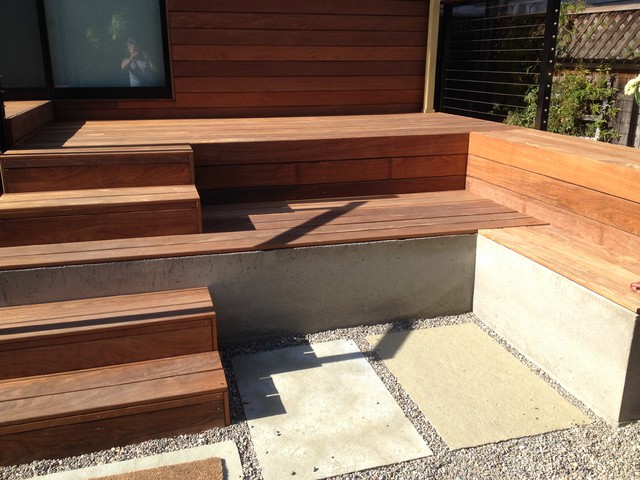 Modern Ipe Deck, Stairs and Benches - Modern - Deck - San Francisco ...