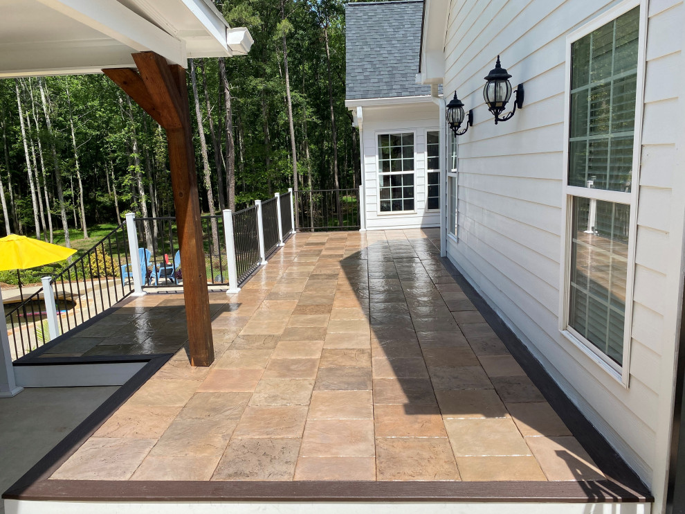 Monroe, Georgia Concrete Decking Deck Remodel - Terrace - Atlanta - by ...