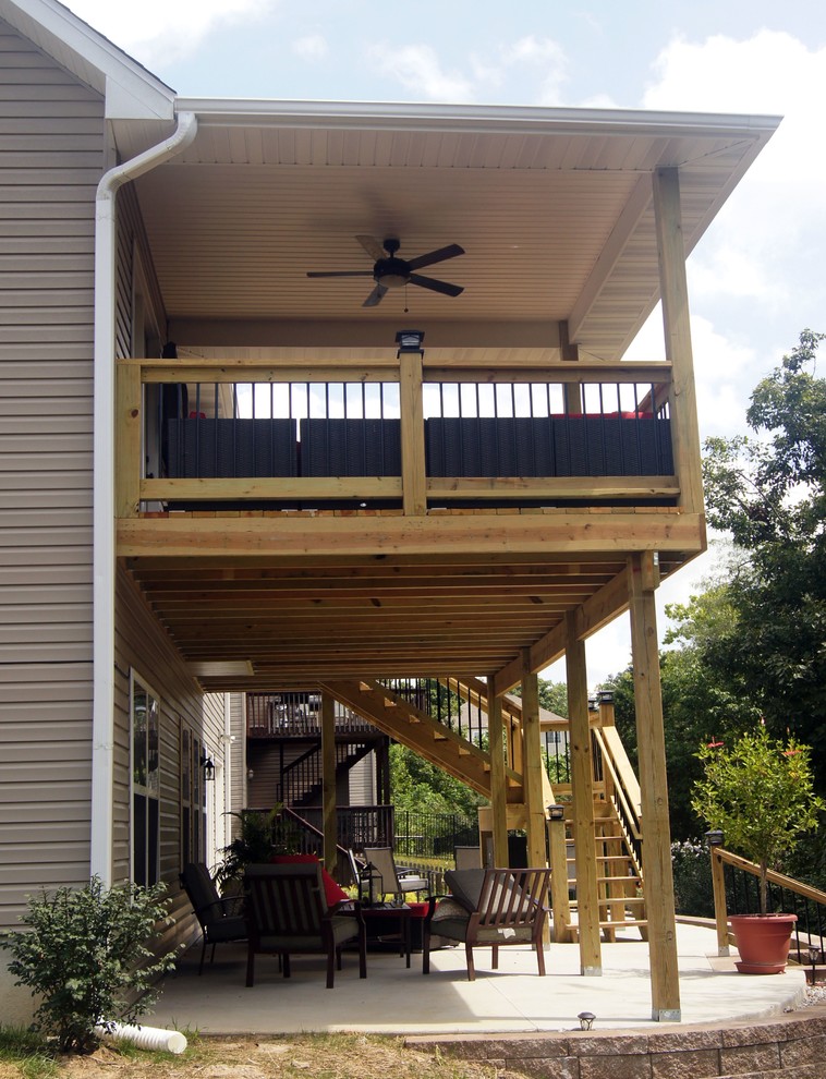 Multi-Level Covered Deck - Traditional - Deck - Other - by Trueson Exteriors | Houzz