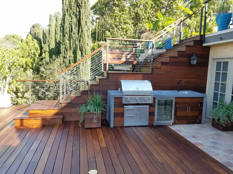 Multi-level Deck on Hillside in Mount Olympus - Contemporary - Deck ...