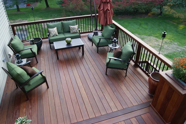 Multilevel Ipe Deck w/stone inlay Randolph NJ - Klassisch - Terrasse ... Multilevel Ipe Deck w/stone inlay Randolph NJ - Klassisch - Terrasse ...