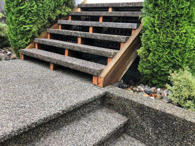 New Composite Deck and Aggregate Stair Stringer Rebuild + Paint ...
