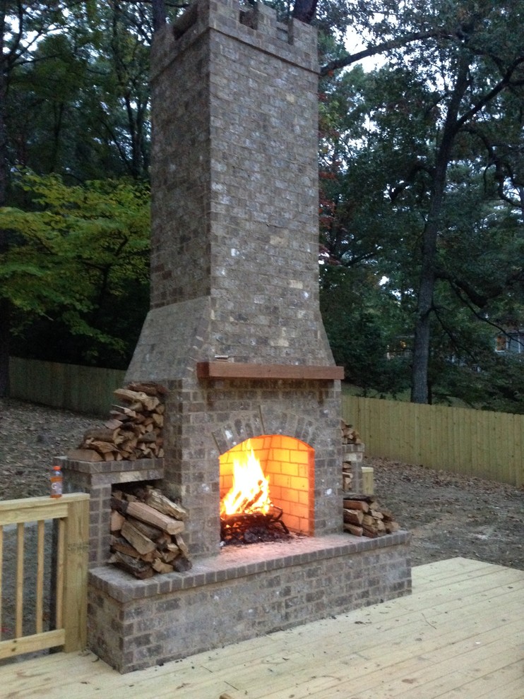 outdoor chimney on a back deck - Traditional - Patio - Birmingham - by ...