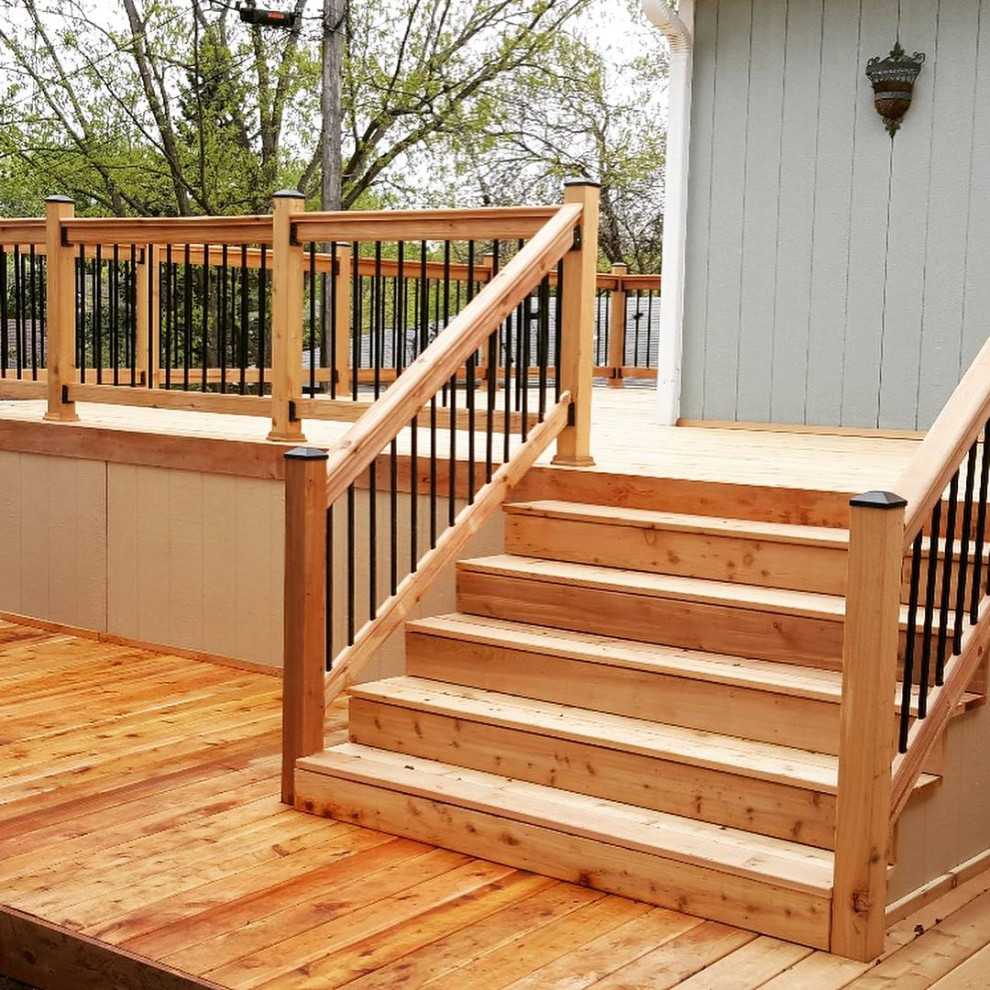 Outdoor Enclosed Deck with Stairs - Traditional - Deck - Minneapolis ...