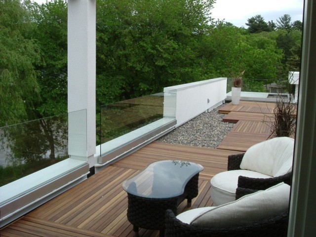 Outdoor Glass Railing - Contemporary - Deck - Minneapolis - by GlassArt ...