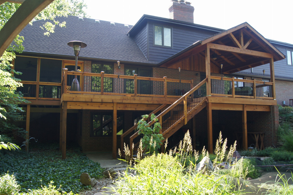 Overhang deck and Screened in porch - American Southwest - Terrace ...