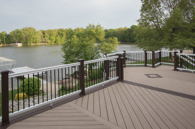 Panoramic Lounge Deck over Lake Templene - Beach Style - Deck - Grand ...
