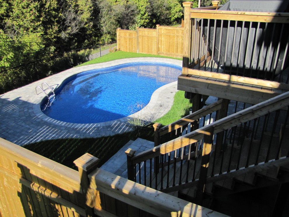 Pool deck and fence - Traditional - Terrace - Toronto - by ...