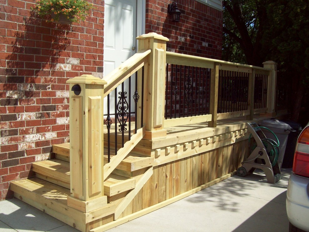 Pressure Treated deck with diamond dental molding & Diamond King Post ...