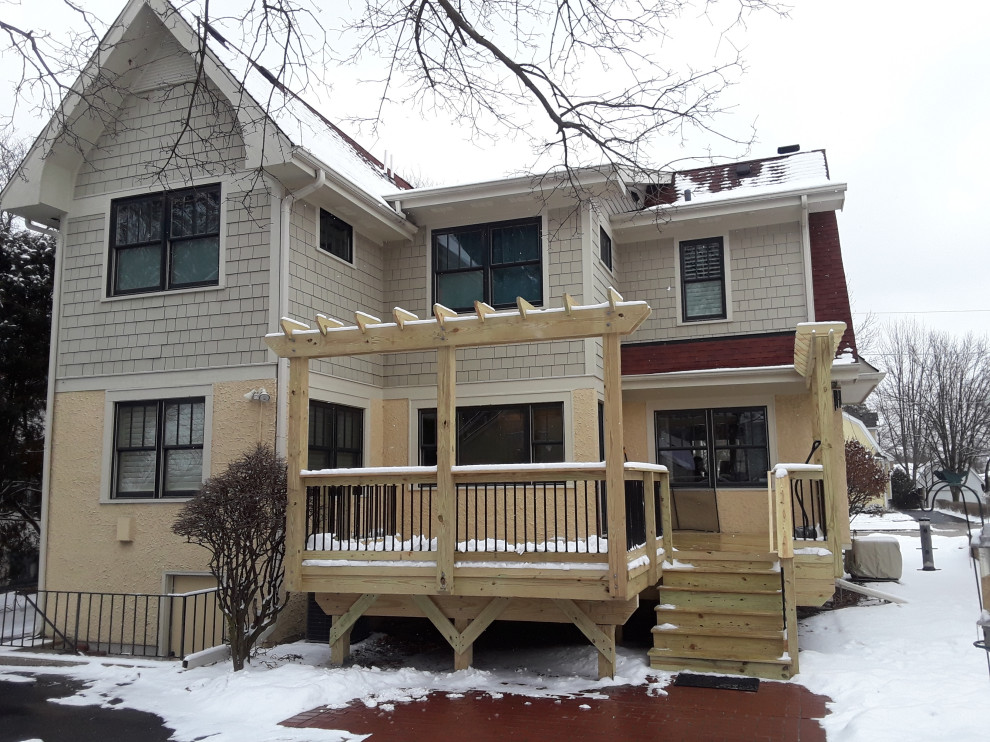 Pressure Treated Deck with Free Standing Pergola in Glen Ellyn, IL ...