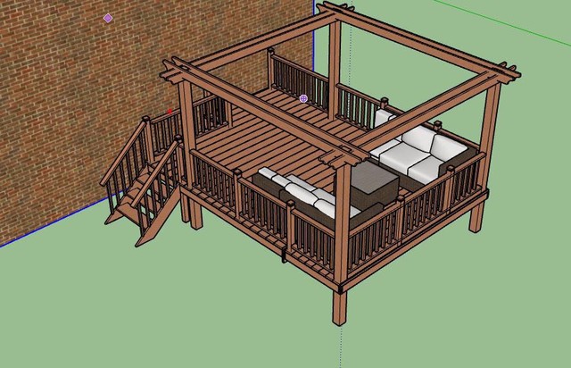 PT Brown deck with 8 feet Pergola in Oakville - Deck - Toronto - by ...