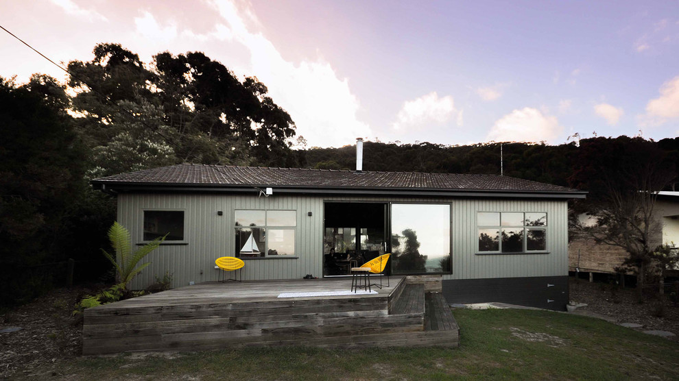 Recycled greyed off grey ironbark decking - Rustic - Deck - Melbourne ...