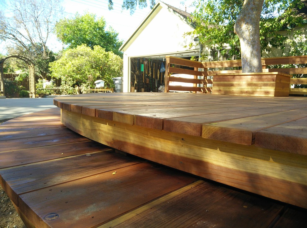 Redwood Circular Deck, Pasadena - Craftsman - Deck - Los Angeles - by ...