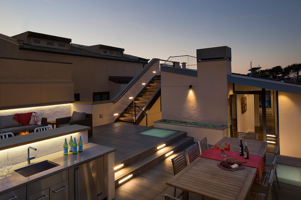 Roof Deck with Ceramic Pavers - Contemporary - Deck - San Francisco ...
