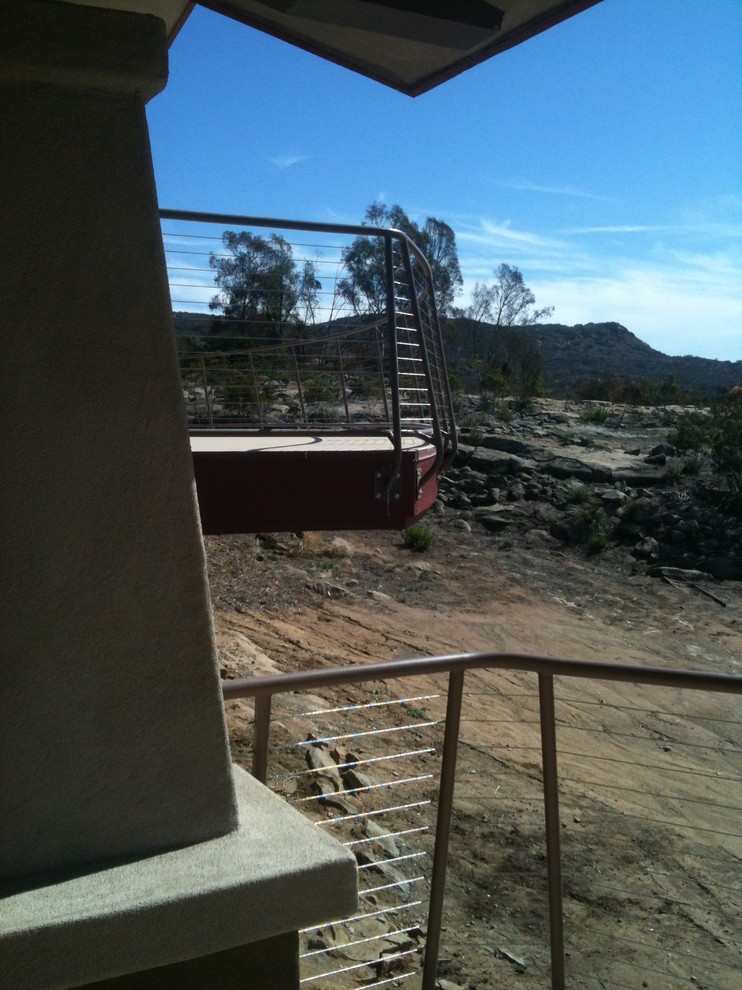 Round Posts Custom Cable Railing - Modern - Deck - San Diego - by San ...