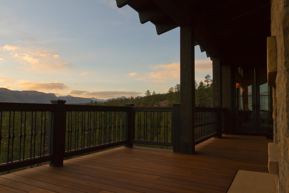 Rustic Country French - master deck with mountain view - Transitional ...