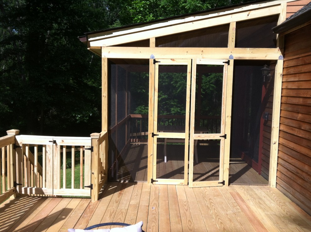 Rustic deck and screened porch - Rustic - Deck - New York - by VanGo ...