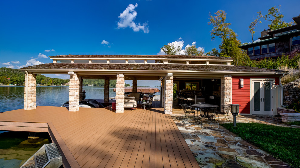 Rustic Modern Boathouse - Rustic - Deck - Indianapolis - by Tovey-Perry ...