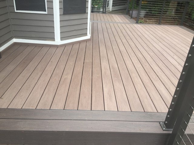 Sammamish custom deck using Wolf decking - Contemporary - Deck ...