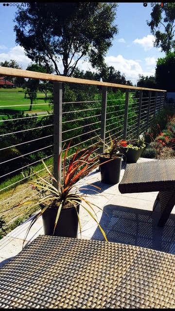 Santa Barbra cable railing - Deck - Santa Barbara - by Megorden ...