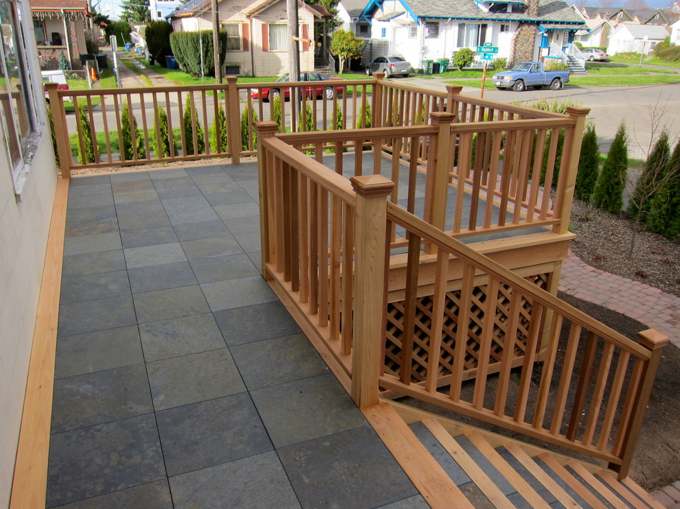 Slate decking tiles - Traditional - Deck - Seattle - by Cedarcraft ...