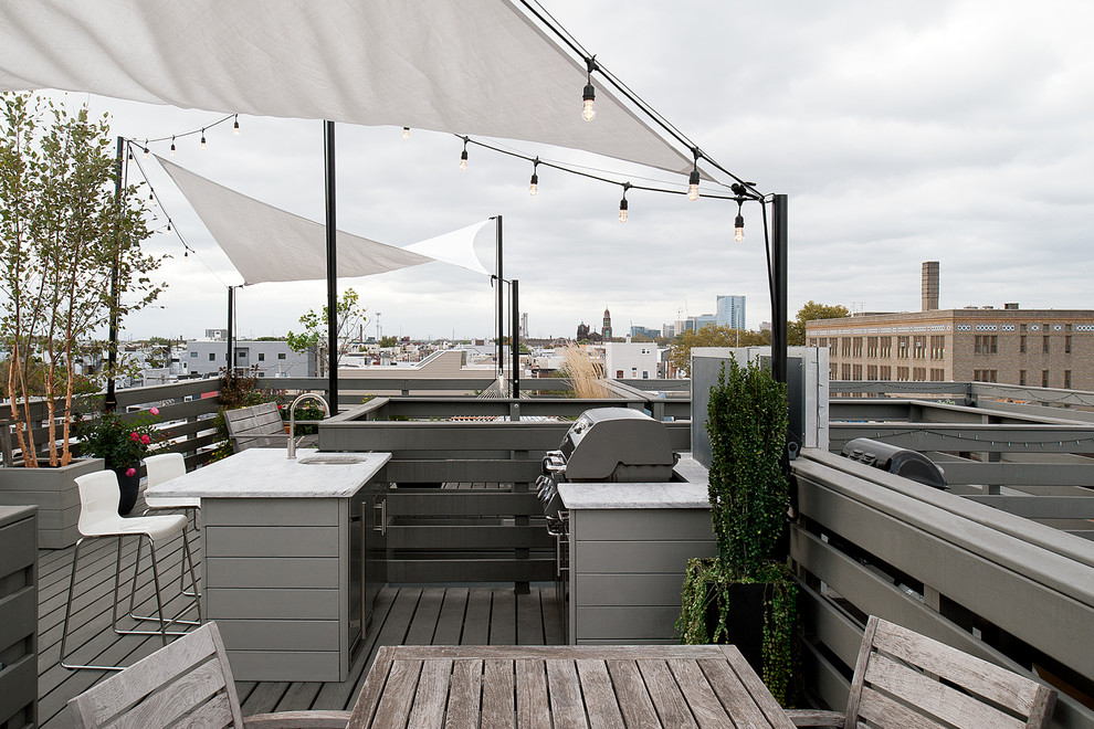 South Philly Roof Deck Kitchen - Contemporary - Deck - Philadelphia ...