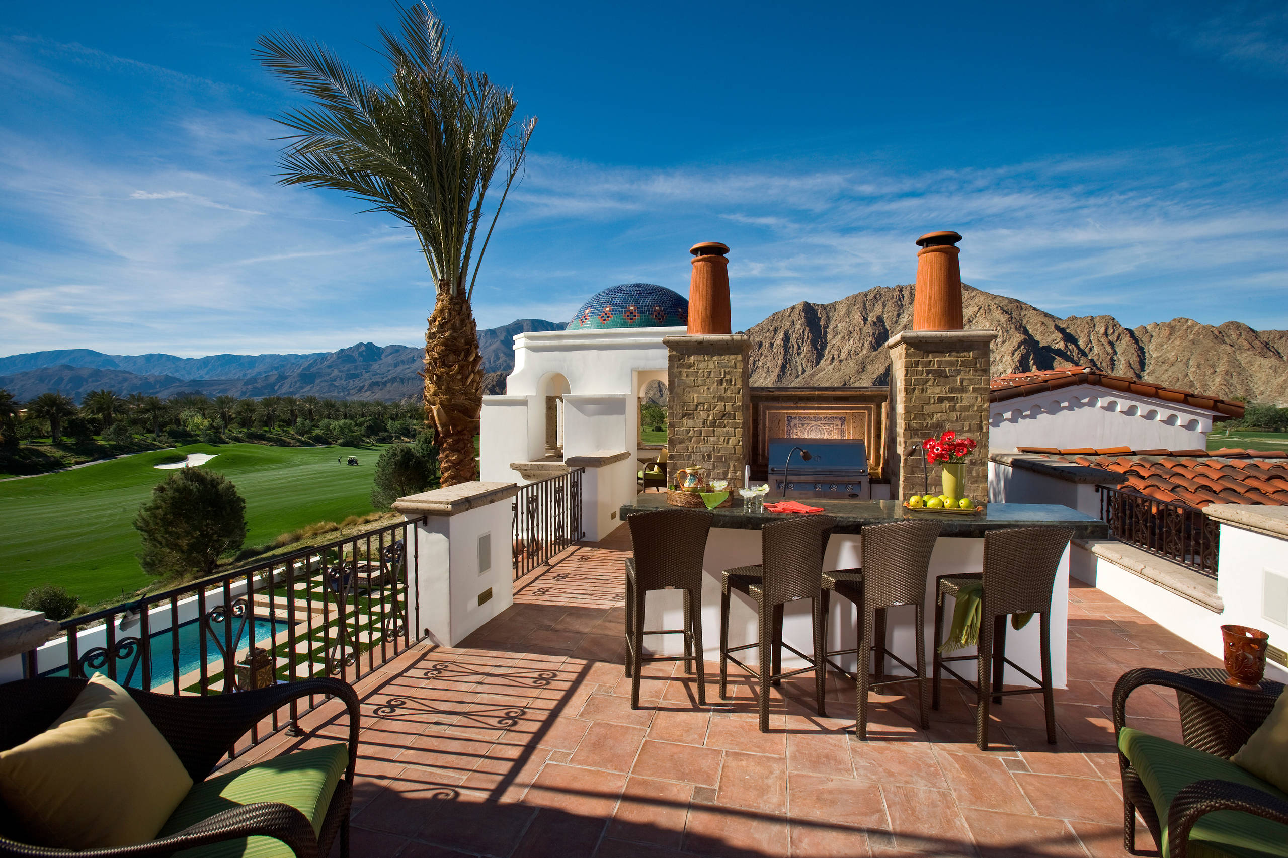Spanish Style Rooftop Deck