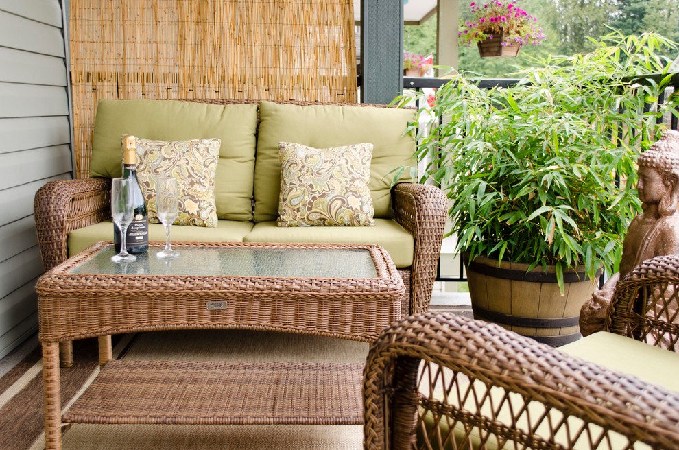 Staged Small Outdoor Space - Tropical - Deck - Vancouver - by Staging ...