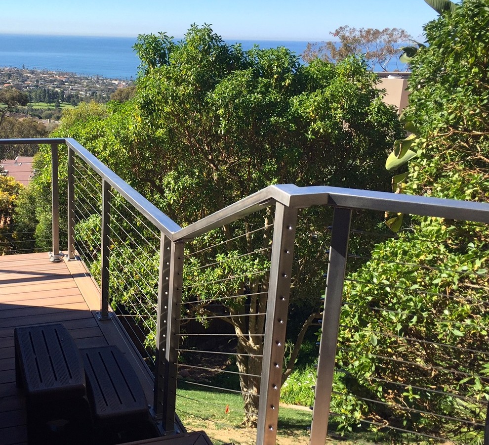 Stainless Steel Cable Railing Systems - Beach Style - Deck - San Diego ...