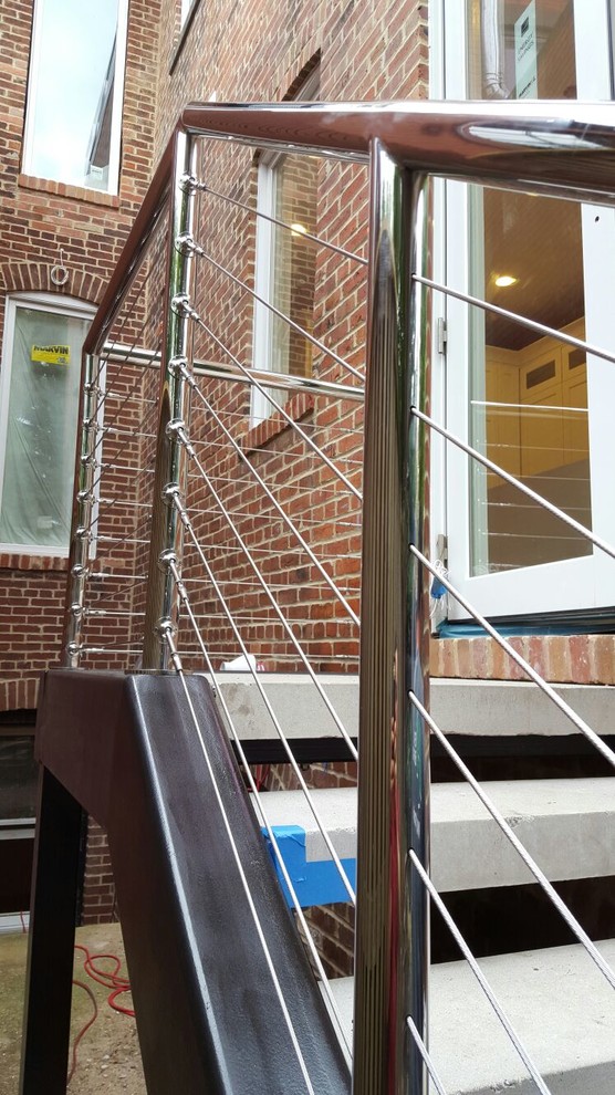 Stainless Steel Post with Cable Railing - Contemporary - Deck - DC ...