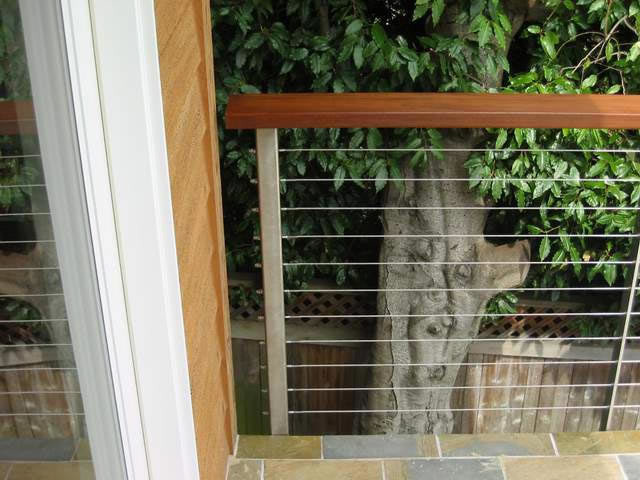 Stainless Steel Posts, Wood Top Rail & Cable Infill in Vancouver, WA ...