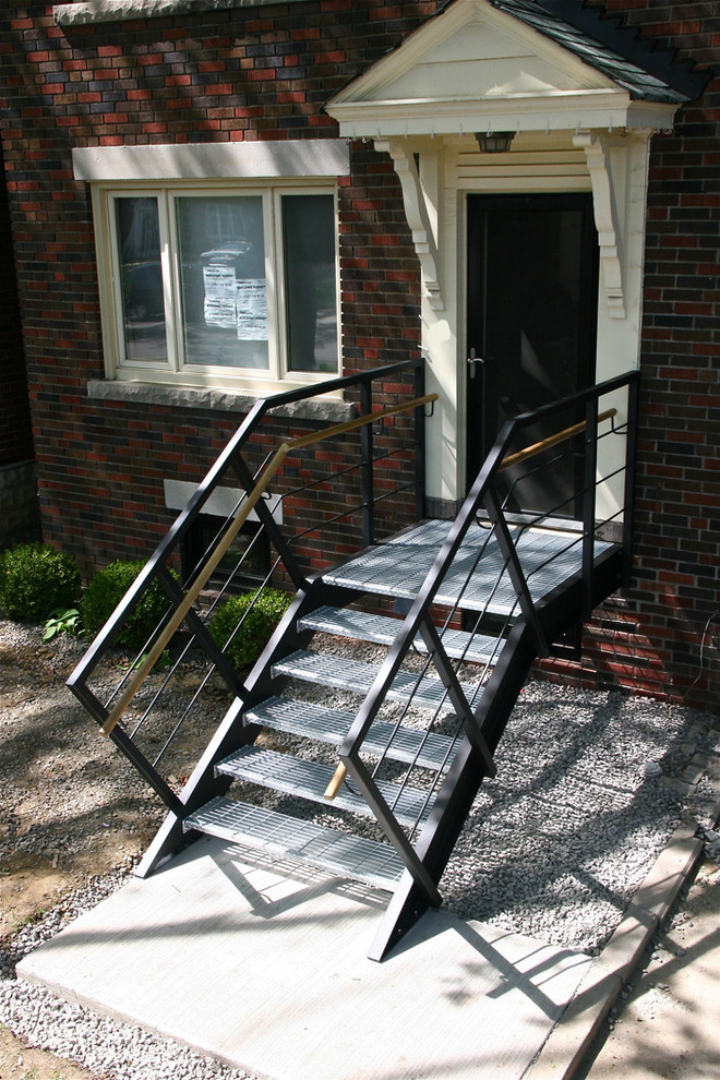 Steel Stair - Modern - Deck - Toronto - by Punchclock Metal Works Inc ...