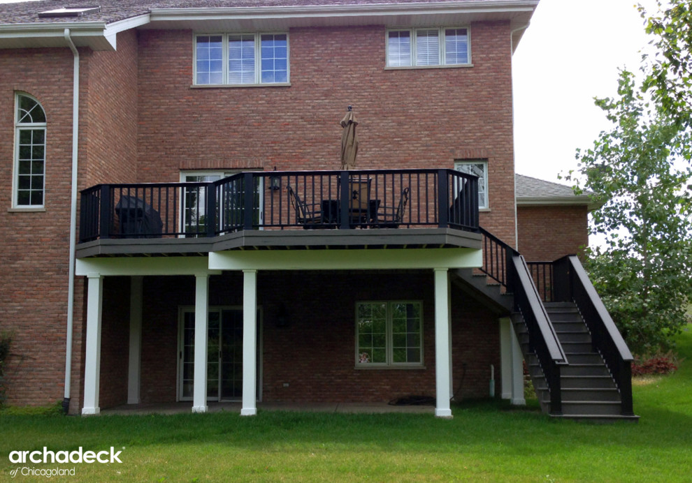 Stylish Free-Standing Low Maintenance deck - Traditional - Deck ...