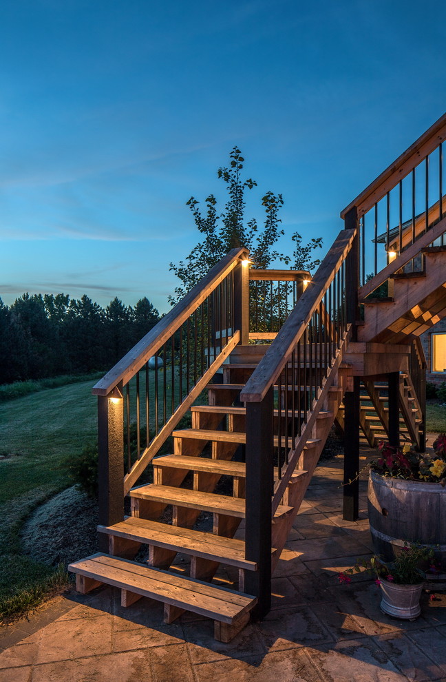 Sunset Acreage | Deck Stair Lighting - Traditional - Deck - Omaha - by ...