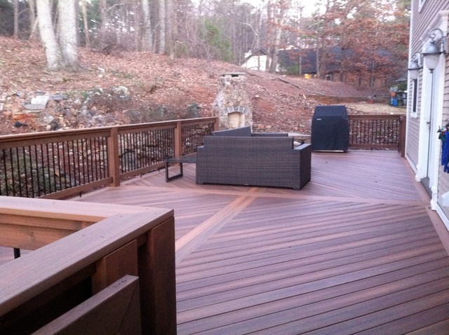 Synthetic Deck, Chiminae, & Retaining Wall: Windsor Oaks - Marietta, GA 30066 - Traditional ...